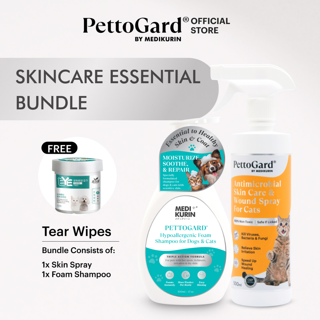 PettoGard Hypoallergenic Foam Shampoo for Dogs & Cats 500ml (for ...