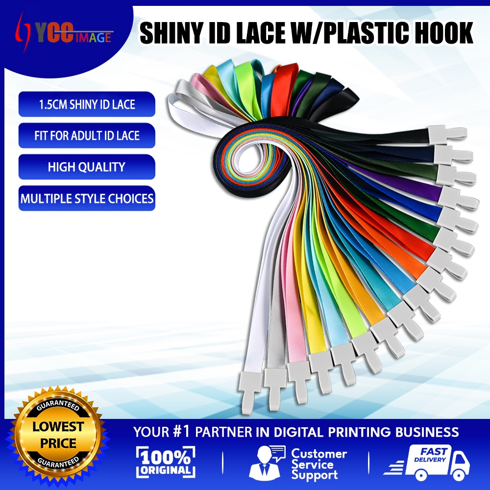 1Pc 1.5cm Shiny ID Lace with Plastic Hook Event Organizer Office ...