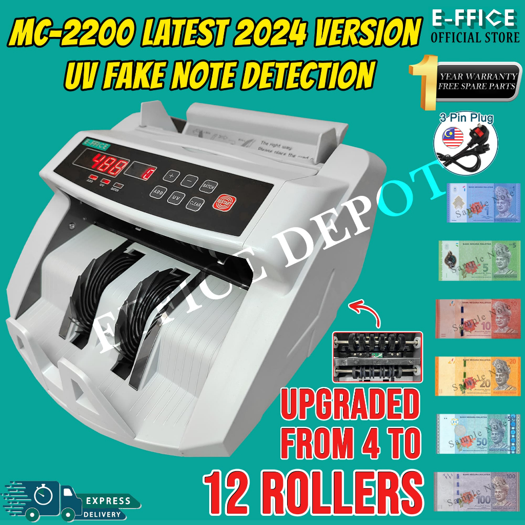 Effice Depot - MC-2200 Latest 2024 Upgraded UV Money Counting Machine ...