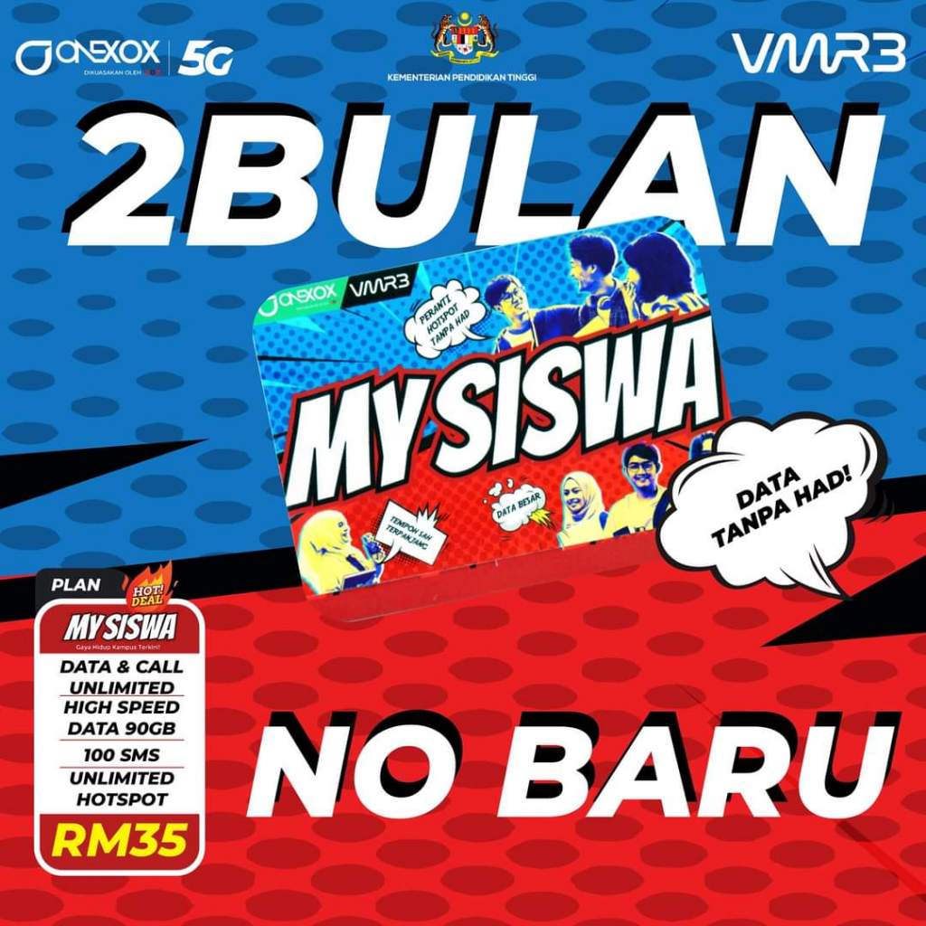 ONEXOX Student Plan MySiswa – 60GB High-Speed Data + Unlimited Calls | Pelan Pelajar University ...