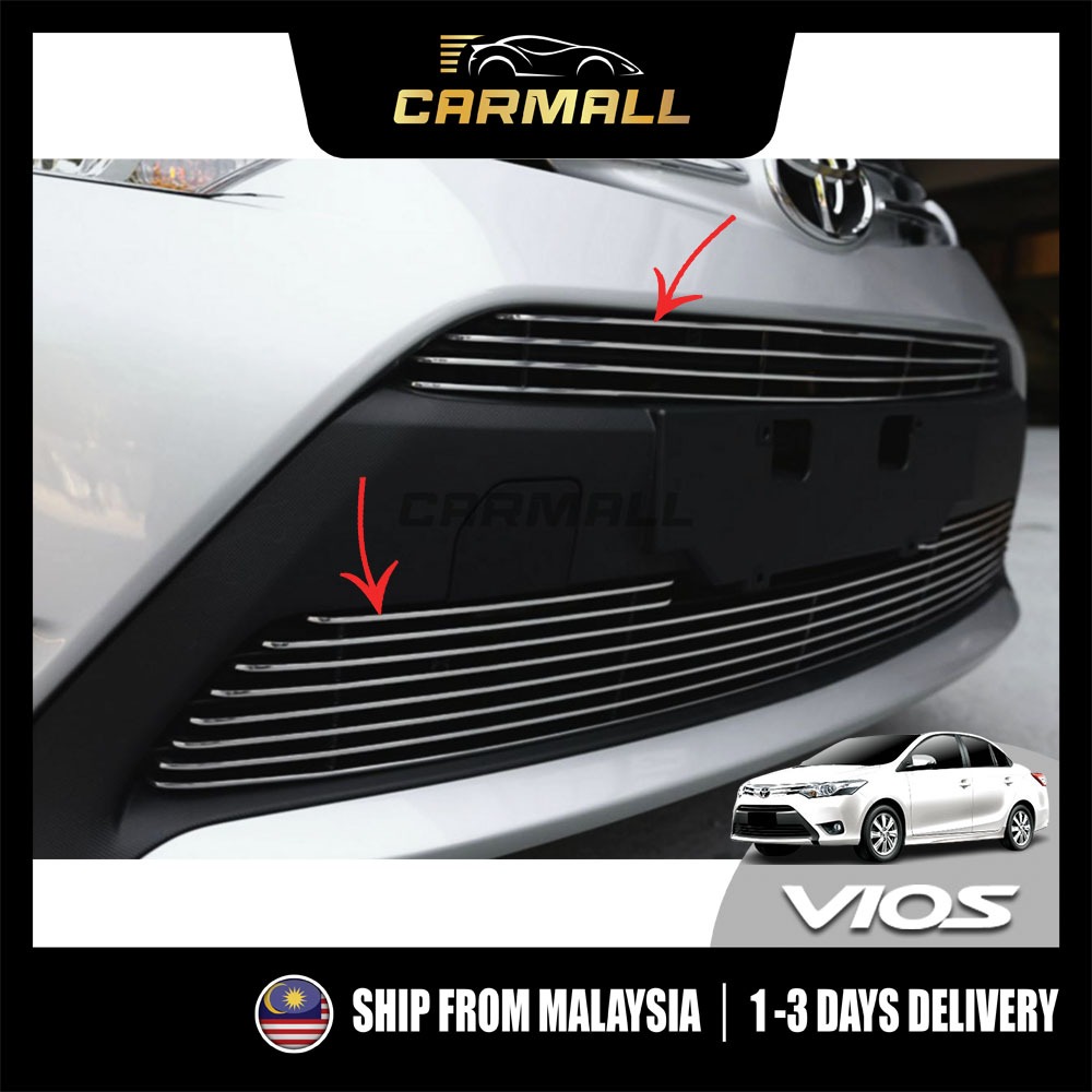 Toyota Vios (3rd Gen) Aluminium Grill Set Lower Bumper Grille Gill ...