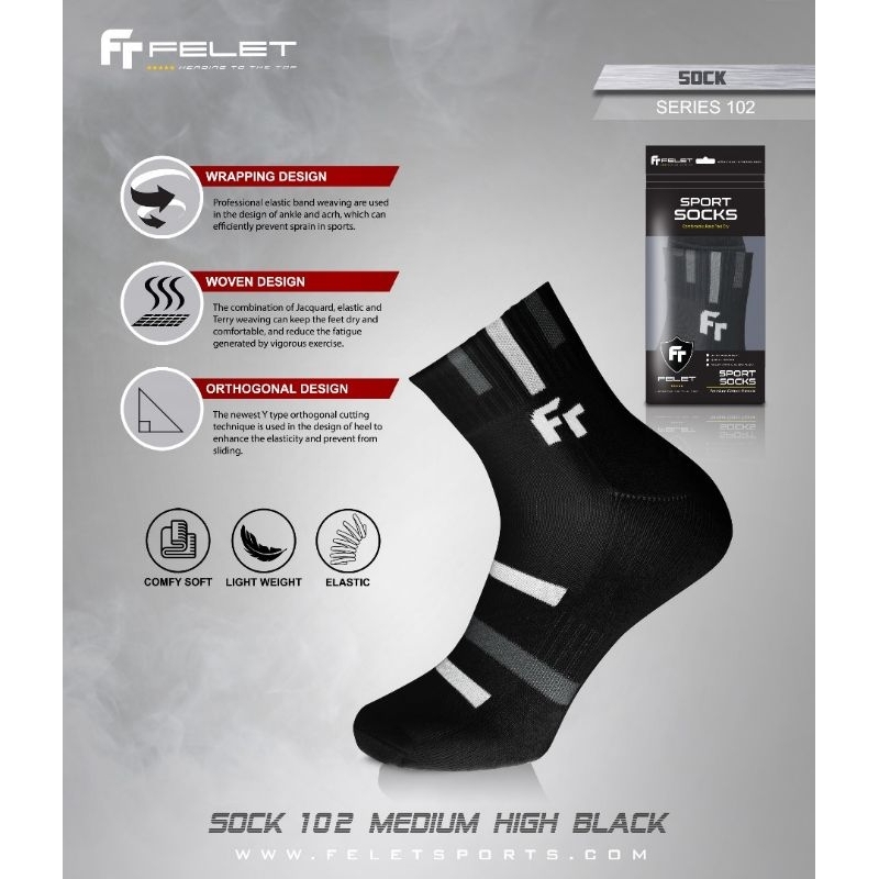 FELET SPORTS SOCKS 100 SERIES (ORIGINAL) | Shopee Malaysia