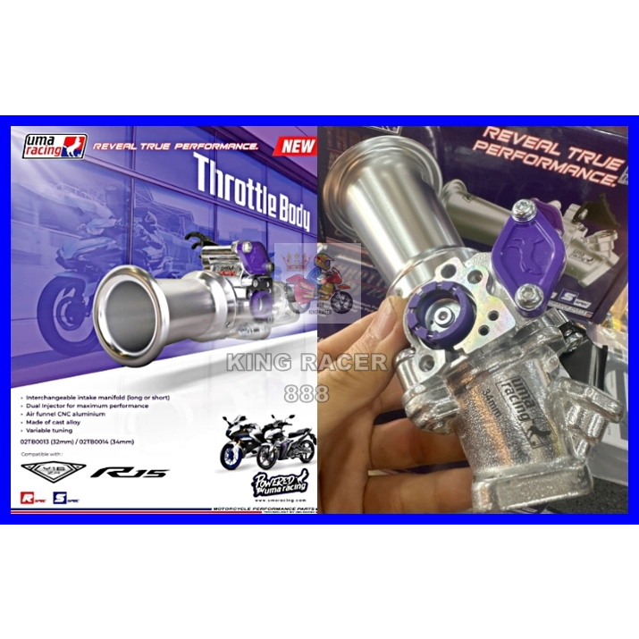 UMA RACING Y16 R15 V3 32MM 34MM THROTTLE BODY KIT SET100% ORIGINAL ...
