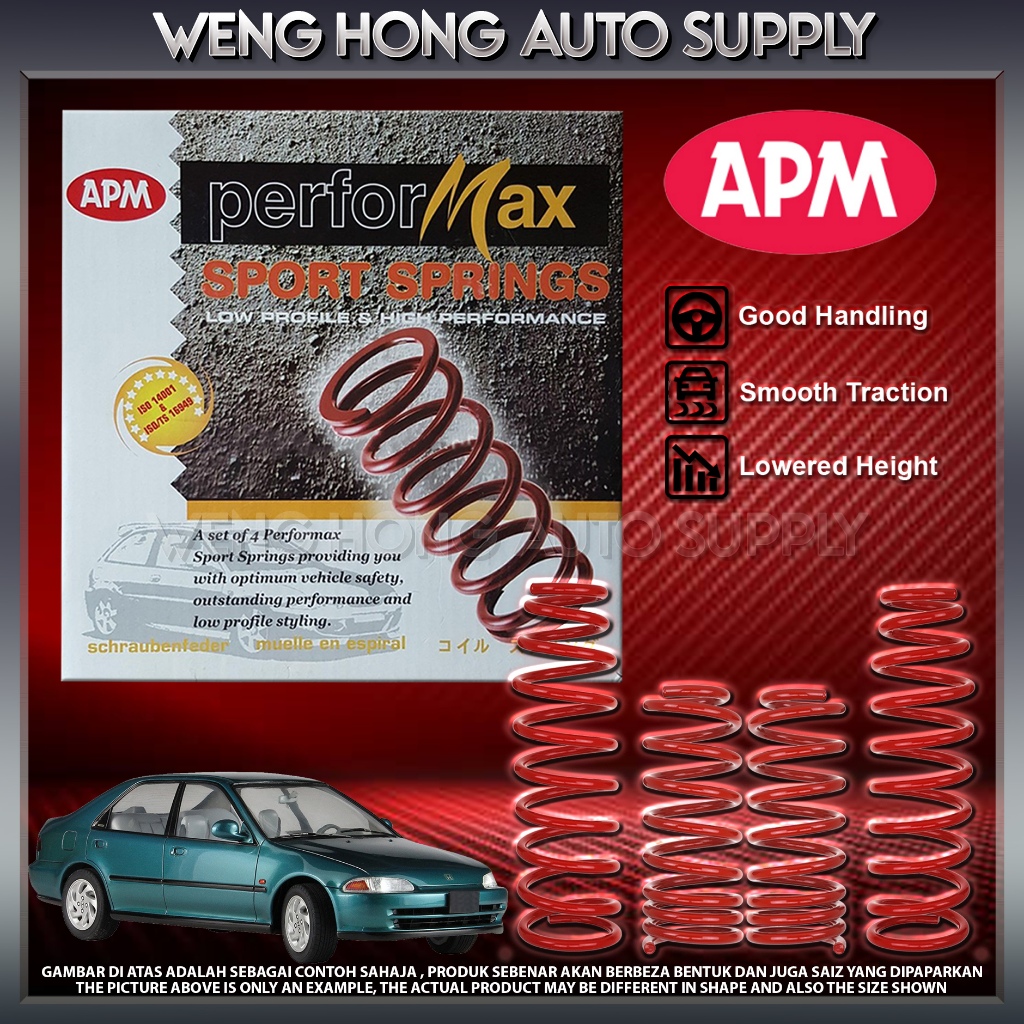 [ APM ] Honda Civic EG SR4 Lowered Spring , Sport Spring Performax ...