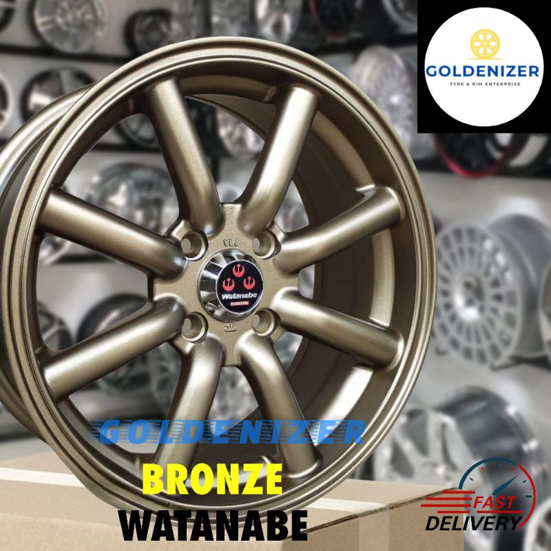 (2pc)WATANABE sport rim 15" 15x6.5jj 4H100/114.3 8H100 | Shopee Malaysia