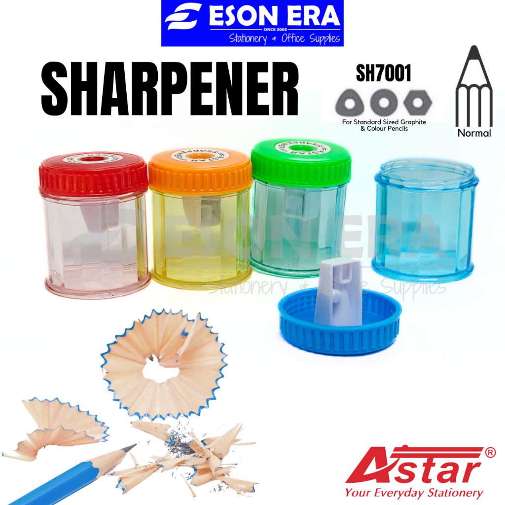 Astar Sharpener SH7001 Container Large Storage Round Plastic Sharpener | Shopee Malaysia