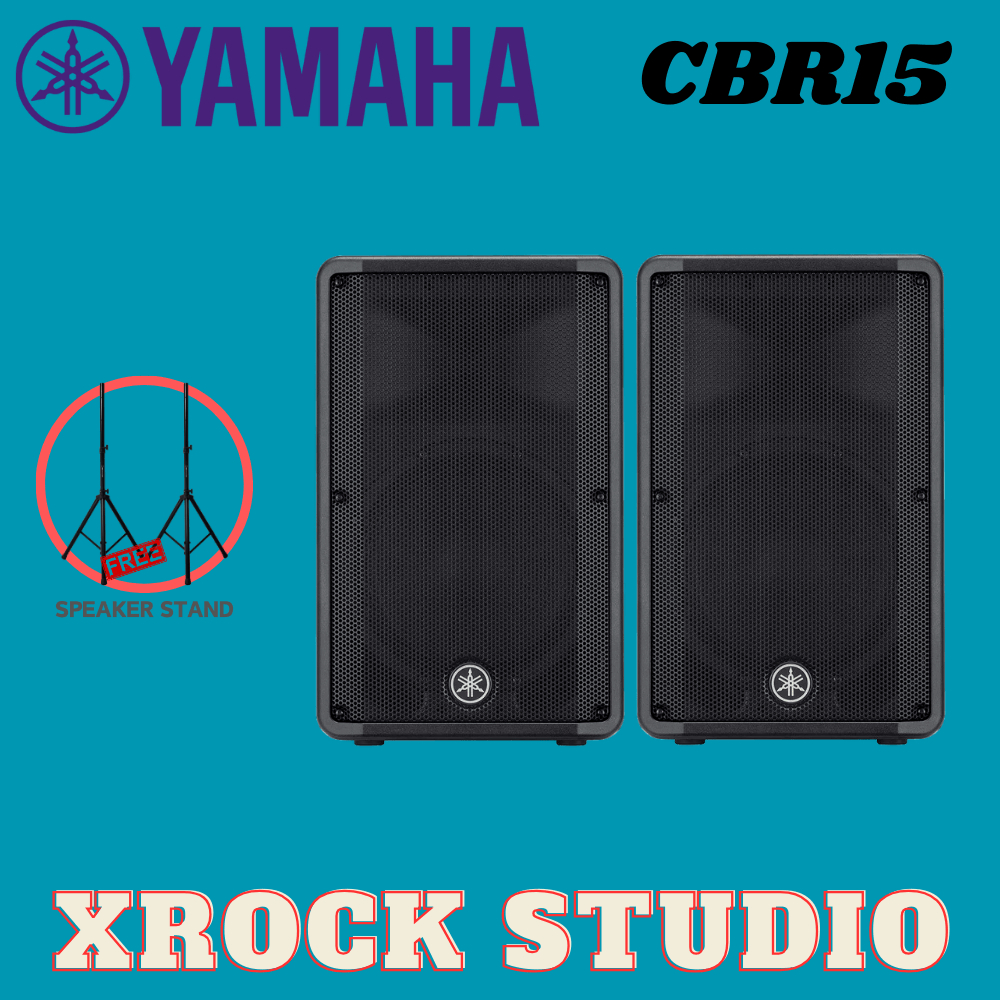 Yamaha CBR15 15-Inch 2-Way Passive Loudspeaker With Speaker Stand And Cable - Each / Pair ( CBR ...