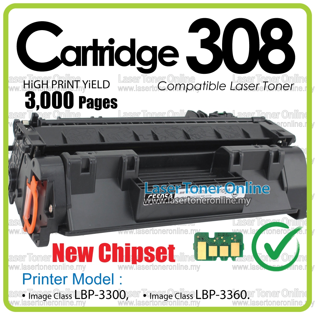 CRG308 Compatible Canon Cartridge 308 Canon308 CRG 308 Canon LASER SHOT LBP3300 LBP3360 LBP 3300 ...