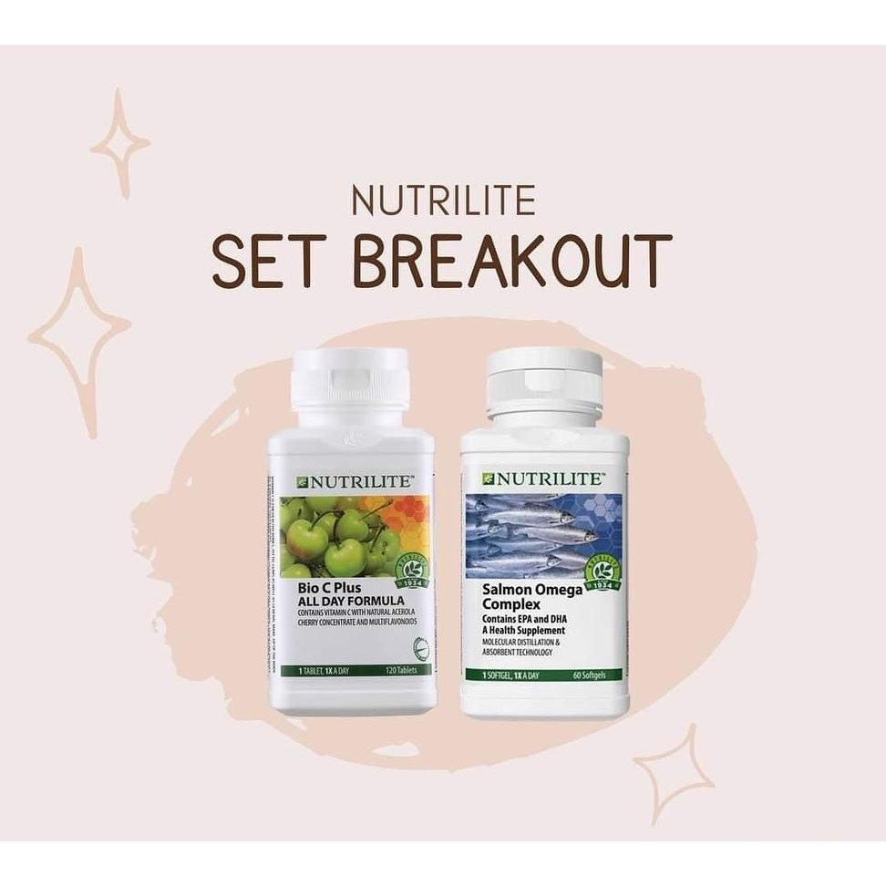 *VIRAL* Nutrilite Set Breakout Salmon Omega 60 + Bio C 60 (READY STOCK ...