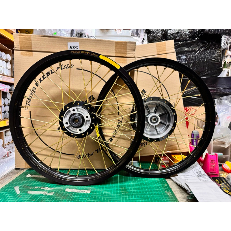 ALLOY RIM TAKASAGO ORIGINAL COMPLATED SET RXZ DEPAN BELAKANG SET ...