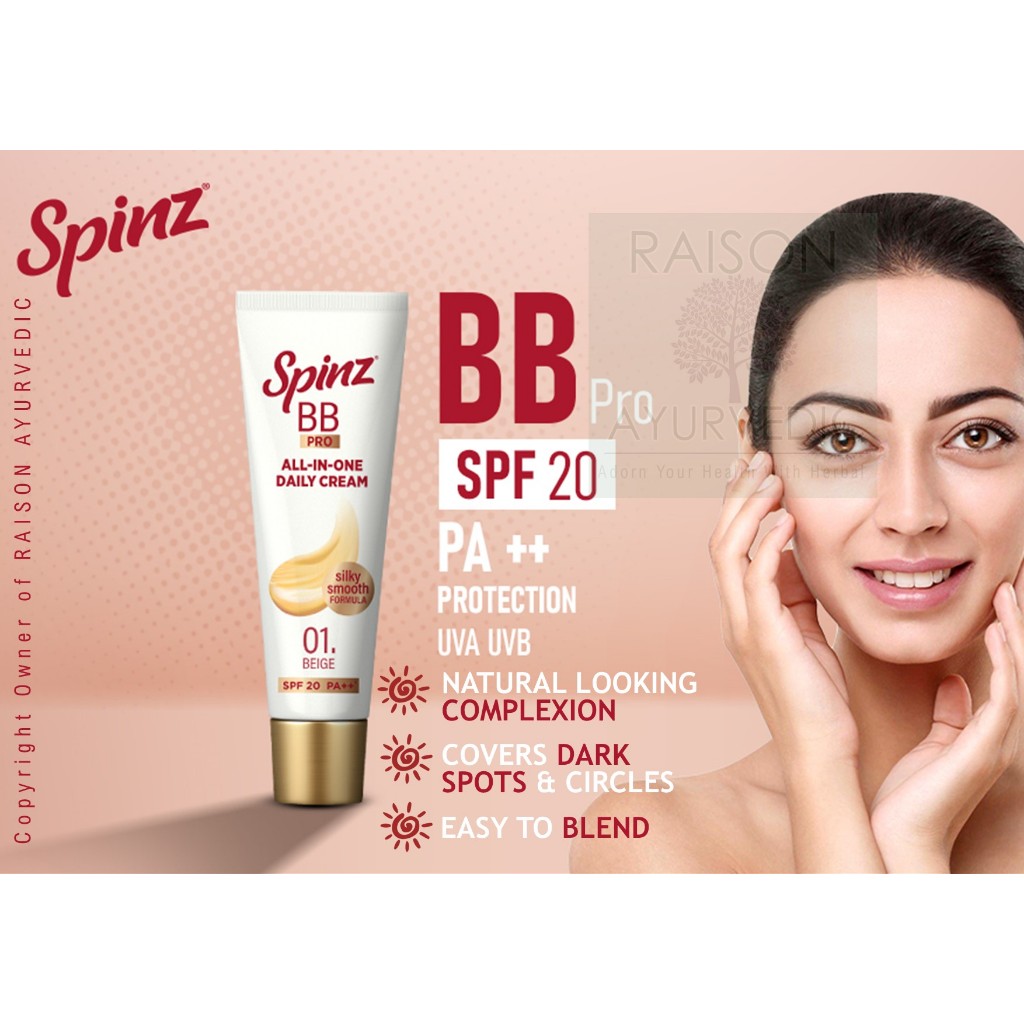 Spinz BB Brightening & Beauty Face Cream 01 BEIGE - NEW PACKAGING ...