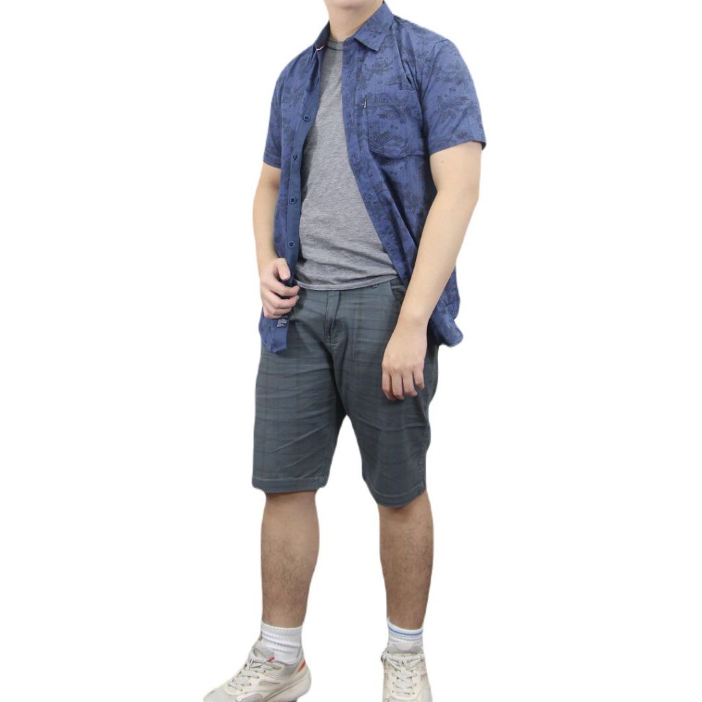 Texan Woven Short Sleeve Pattern Tops S35B | Shopee Malaysia