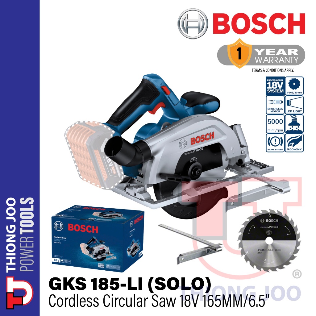 BOSCH GKS 185-LI SOLO CORDLESS CIRCULAR SAW | Shopee Malaysia