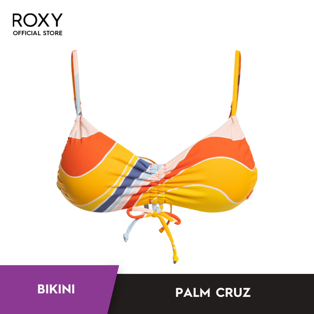 Roxy Women Palm Cruz Bralette Bikini Top - Tiger Lily Cruz | Shopee ...