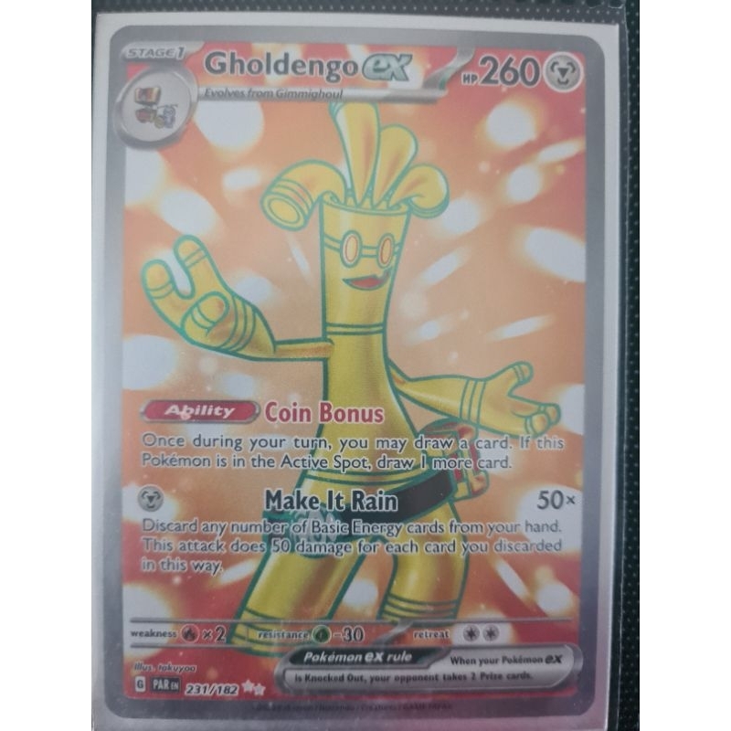Pokemon Paradox Rift Gholdengo ex - 231/182 - Full Art Secret Rare ...