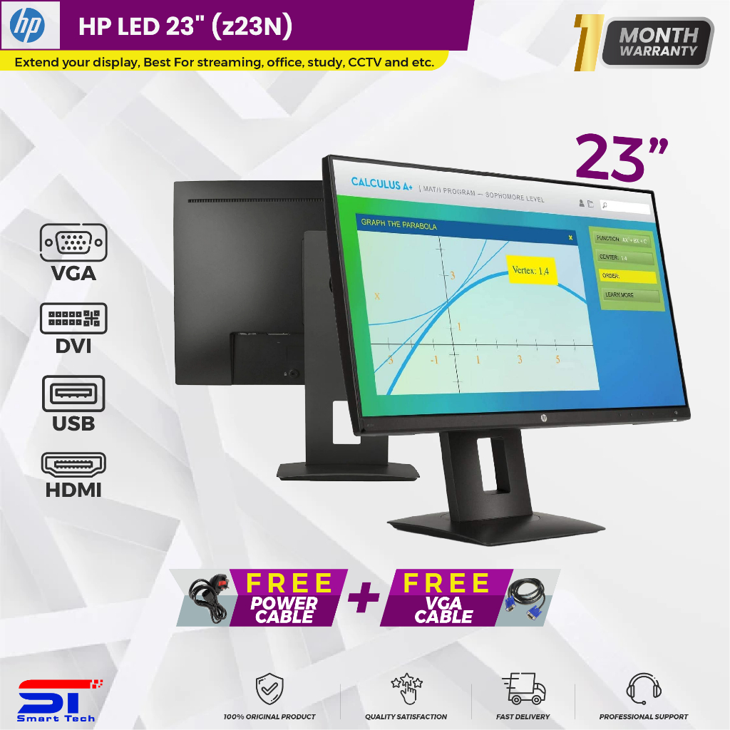 HP LED z23N / Dell P2319H LED With Stand 23" Display Screen / VGA HDMI ...