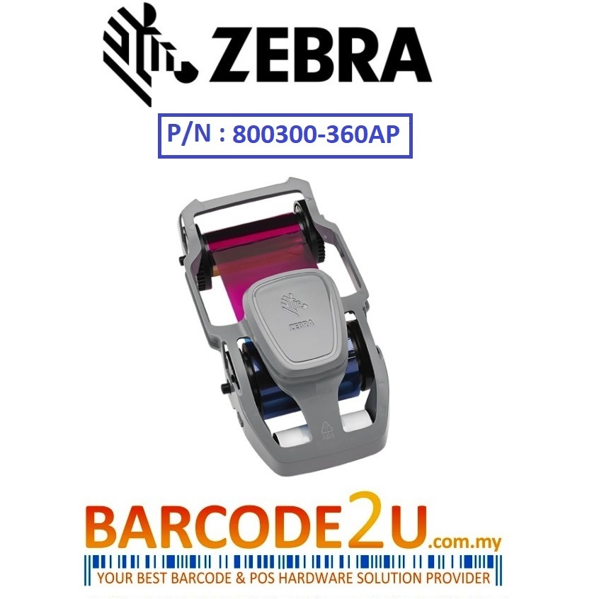 Zebra ZC300 YMCKOK Color ribbon (800300-360AP) | Shopee Malaysia