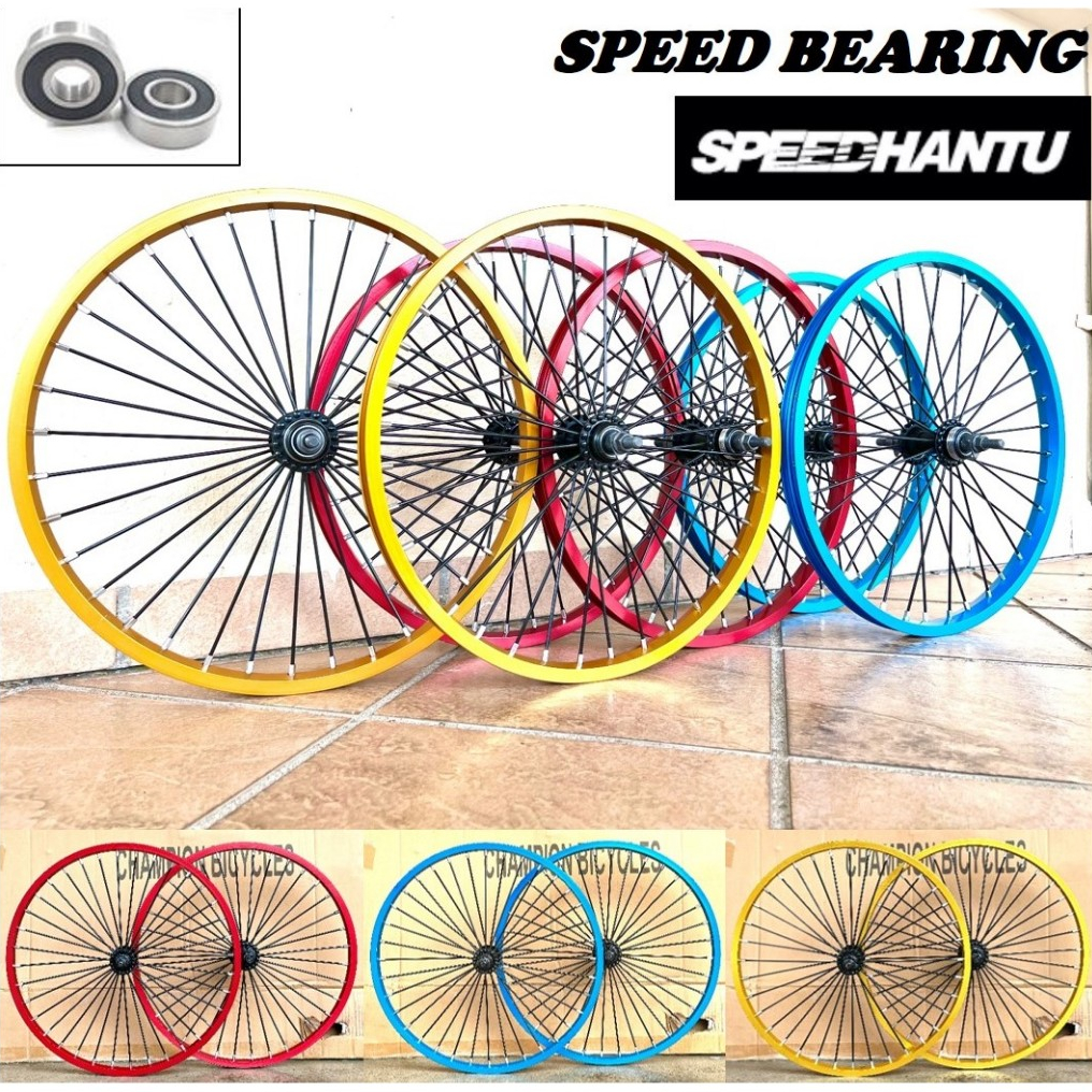 RIM 20" ALLOY WHEELSET SPEED BEARING HUB BASIKAL BUDAK BMX (SEPASANG ...