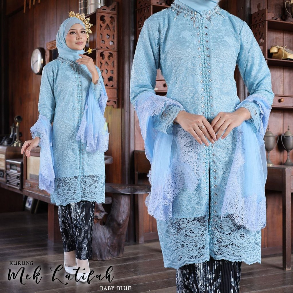 TM MEK LATIFAH KURUNG MODEN EXCLUSIVE DESIGN LACE BAJU RAYA 2024 ...
