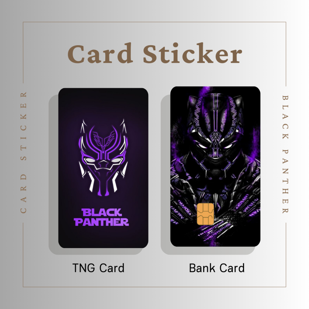BLACK PANTHER CARD STICKER - TNG CARD / NFC CARD / ATM CARD / ACCESS ...