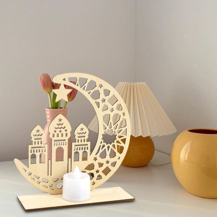 [M'sia] Hari Raya LED Light Wooden Ornament | Lampu Raya Deco Viral ...