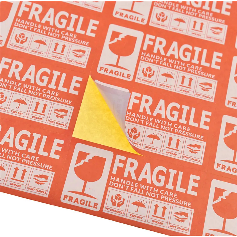 (120 PCS)Fragile Sticker Handle With Care Mudah Pecah Warning Label ...