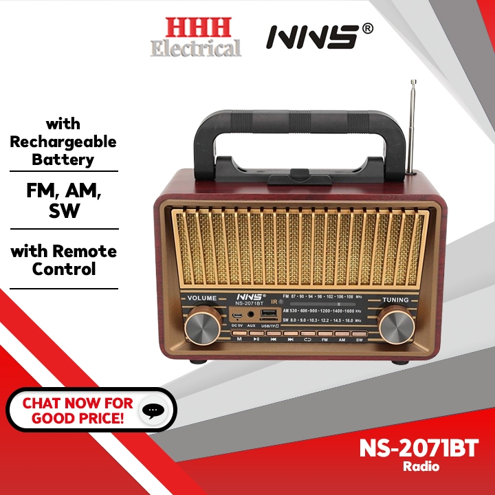 NNS Portable Radio With Built-In Speaker Function NS-2071BT | Shopee ...