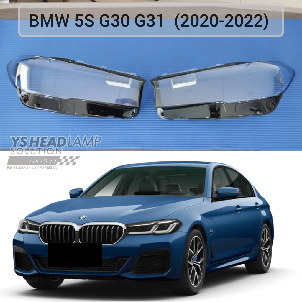 BMW 5S G30 G31 G38 (2020-2022) 20 21 22 HEADLAMP COVER / HEADLAMP LENS ...