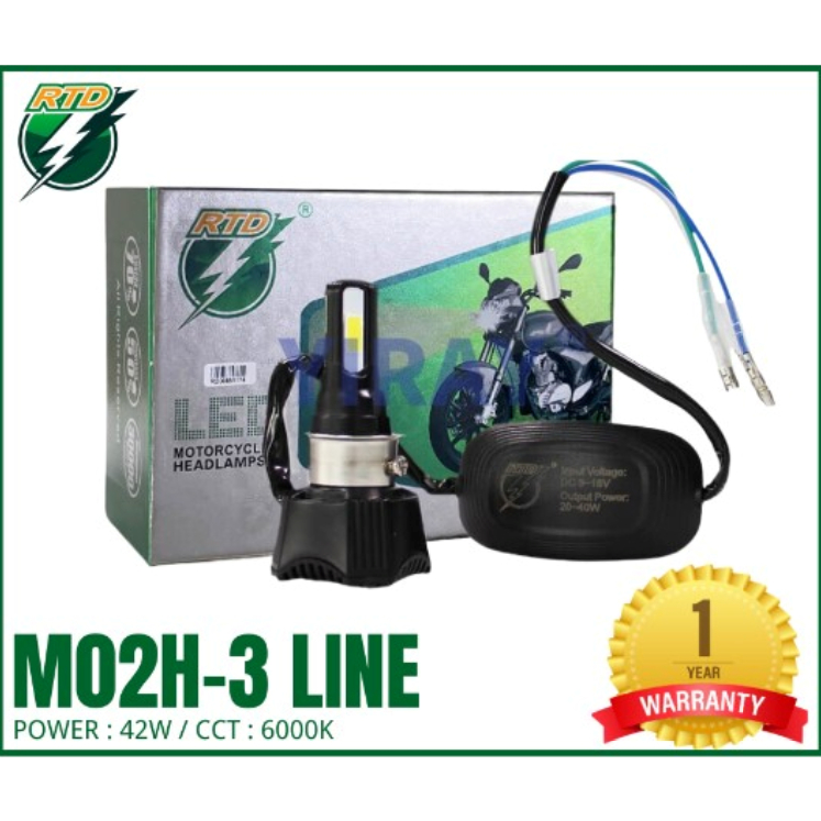 RAYTON RTD AC/DC M02H-3 lines / H4 42W PNP LED MOTORCYCLE HEADLIGHTS ...