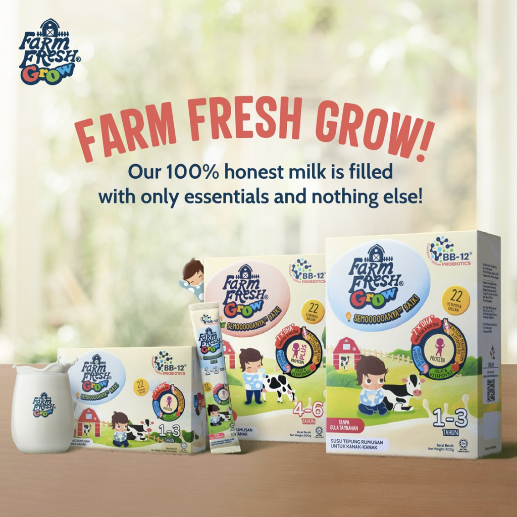 Farm Fresh Grow Milk Powder (30g / 500g) | Shopee Malaysia