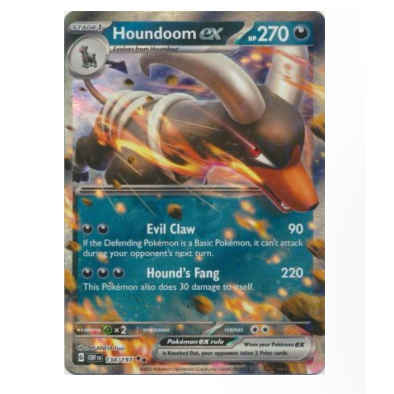 Pokemon TCG - Scarlet & Violet | Obsidian Flames | Houndoom ex - 134/197 | Ultra Rare | Shopee ...