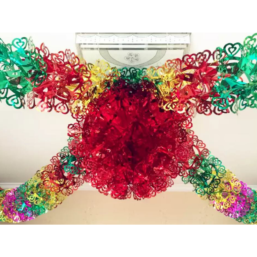 3.5m Colorful Wedding Polystrene Pull Flower Banners Party Decoration ...