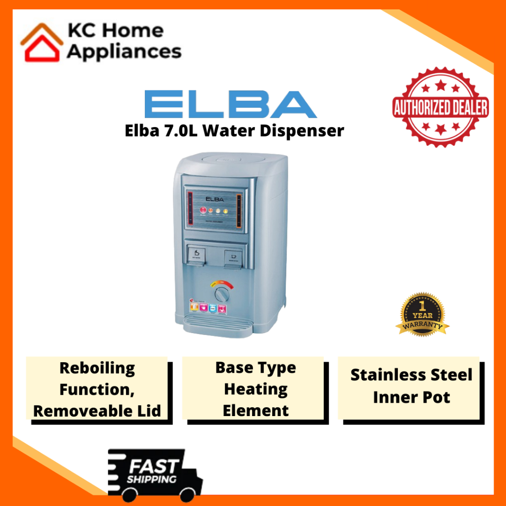 Elba 7L Water Dispenser | 680W | Stainless Steel | Auto Re-Boil ...