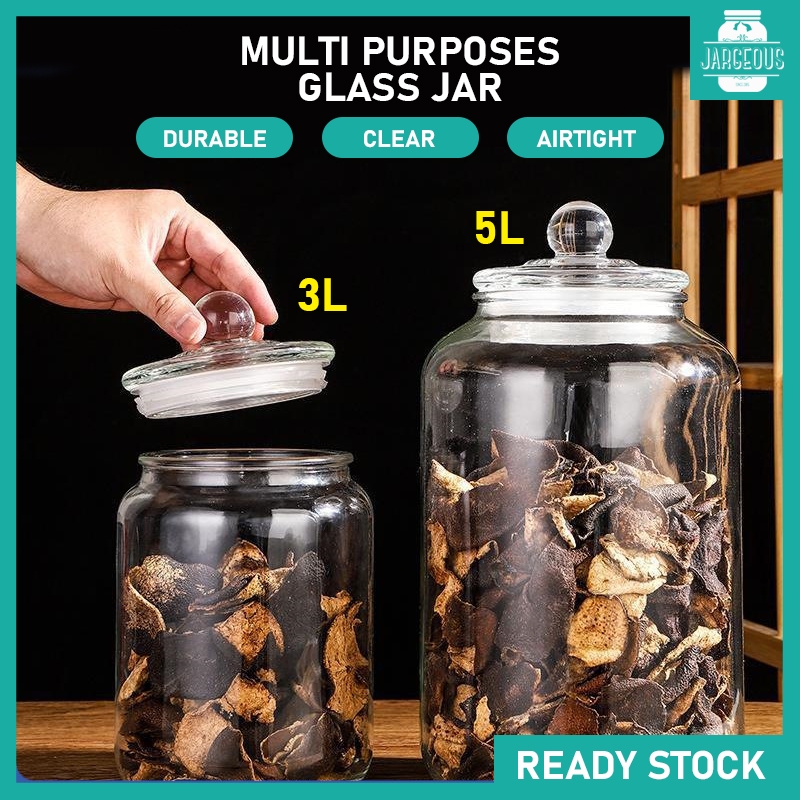3000ml/ 5000ml Cookies Air Tight Glass jar | Shopee Malaysia