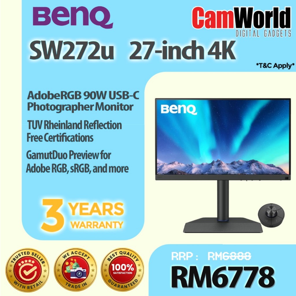 BENQ Monitor SW272u 27-inch 4K | Shopee Malaysia