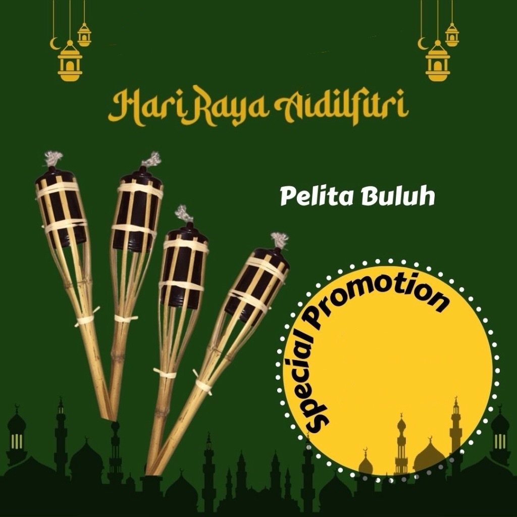 10pcs Lampu Pelita Bamboo / Pelita Buluh Kerosin / Pelita Raya Buluh ...