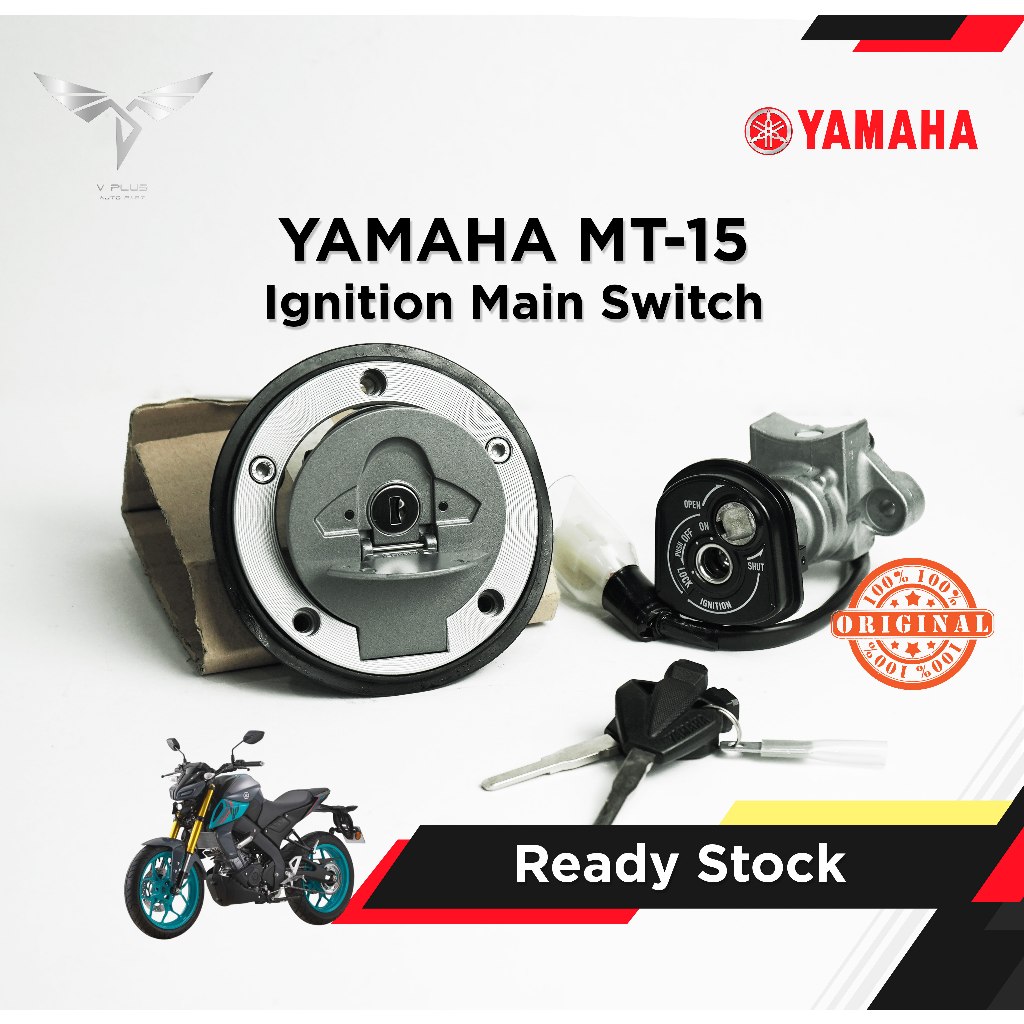 ORIGINAL YAMAHA MT15 MAIN SWITCH SET IGNITION SWITCH STEERING LOCK KEY ...