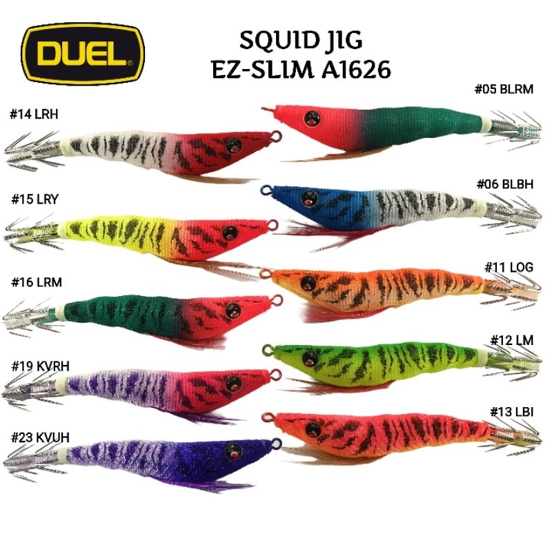 DUEL A1626 EZ-SLIM SQUID JIG 80MM | Shopee Malaysia
