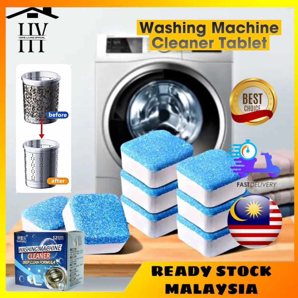 2DAYS OFFER 12PCS Washing Machine Cleaner Tablet Washing Machine Deep ...