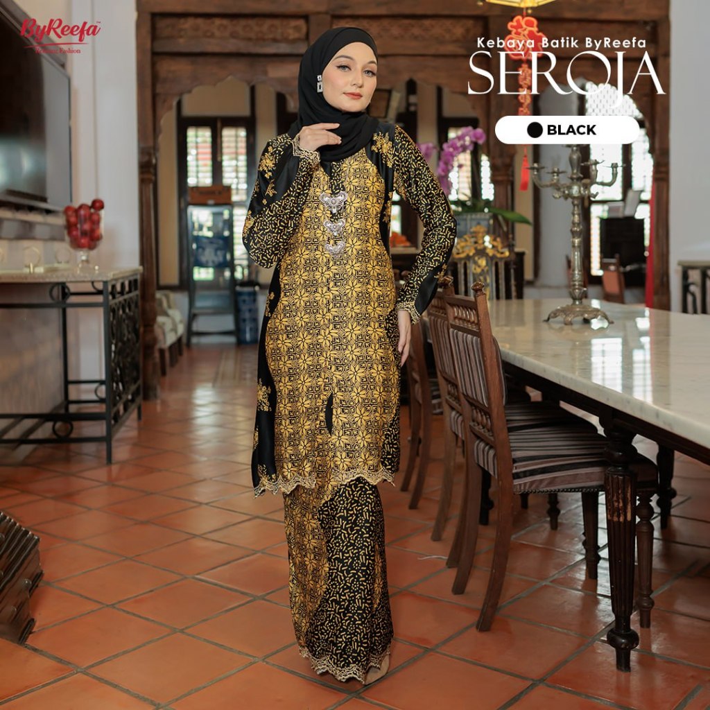 [Raya 2024] Kebaya Batik SEROJA ByReefa Collection | Material Sutera ...