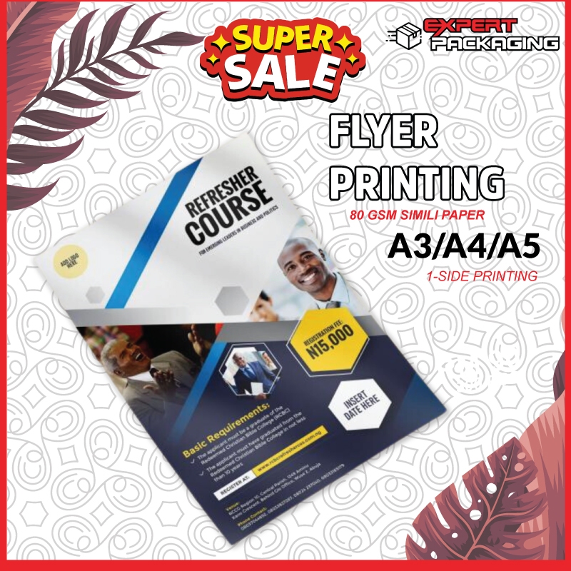 A4 Size FLYER Printing / BROCHURE Printing / LEAFLET Printing ~ 4 Color ...