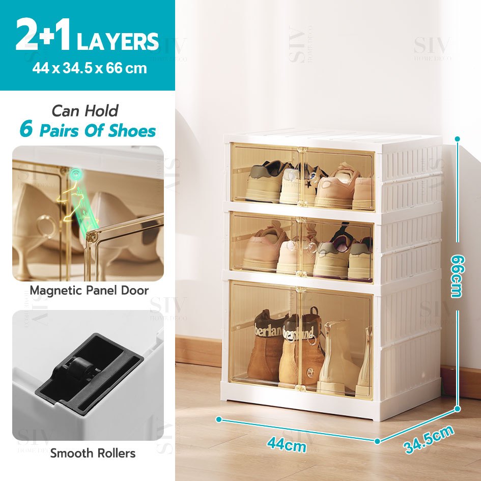 【Free Installation】SIV Foldable Shoe Organizer Shoe Cabinet Folding ...