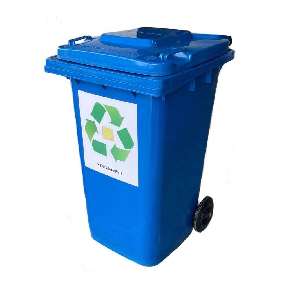 [120L / 240L] Recycle Mobile Garbage Bin / Orange / Brown / Blue / Tong ...