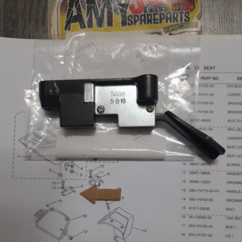 RXZ BOSS/MILI/CATALYZER LOCK SEAT KANAN (GREED) | Shopee Malaysia