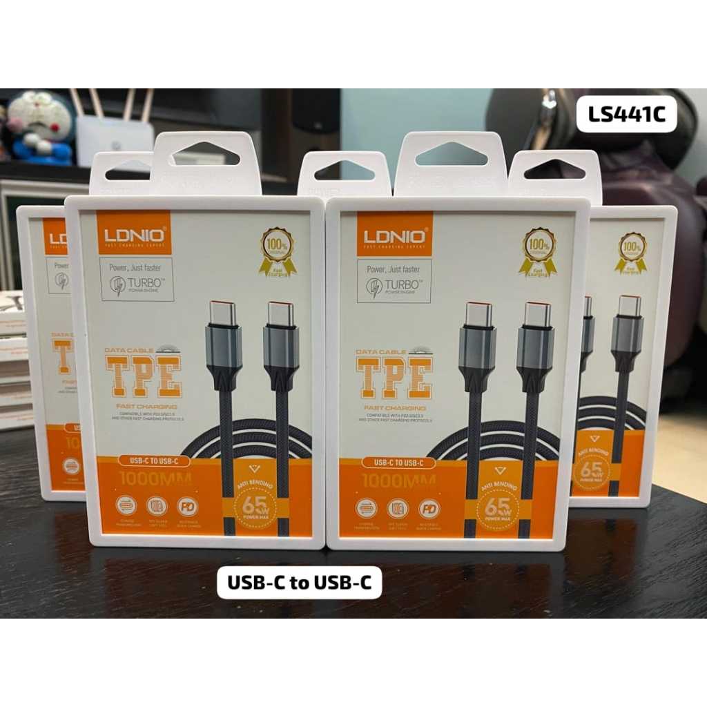 LDNIO LS441C 65W / 1000mm Type-C to Type-C TPE Fast Charge Cable | Shopee Malaysia
