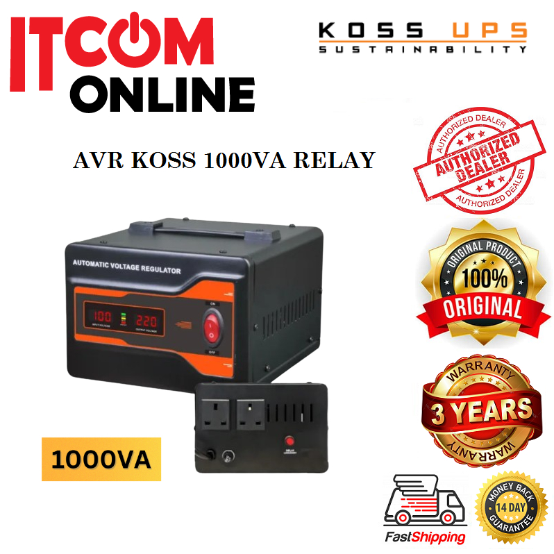 KOSS 1000VA RELAY AVR (HDRPRO1000+) | Shopee Malaysia