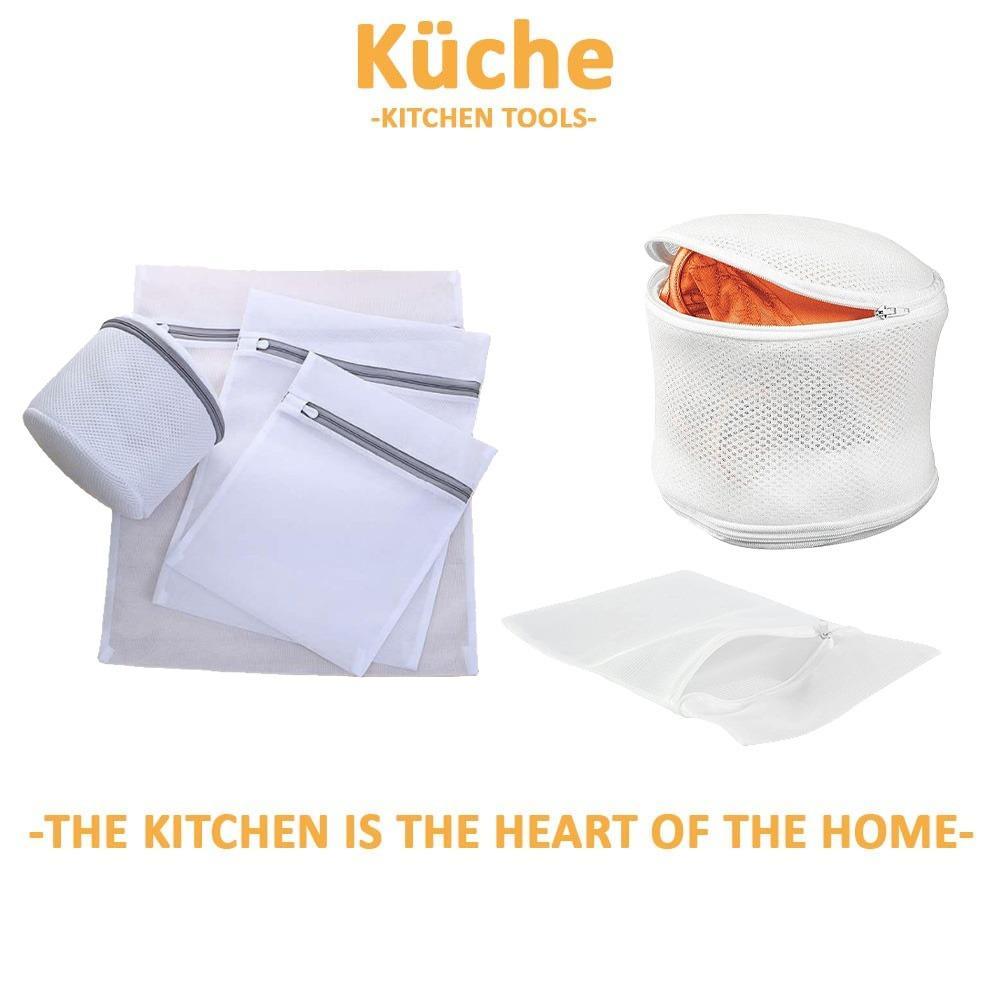 KUCHE Thickening Light Gray Pink Zipper Laundry Net Fine Mesh Laundry ...