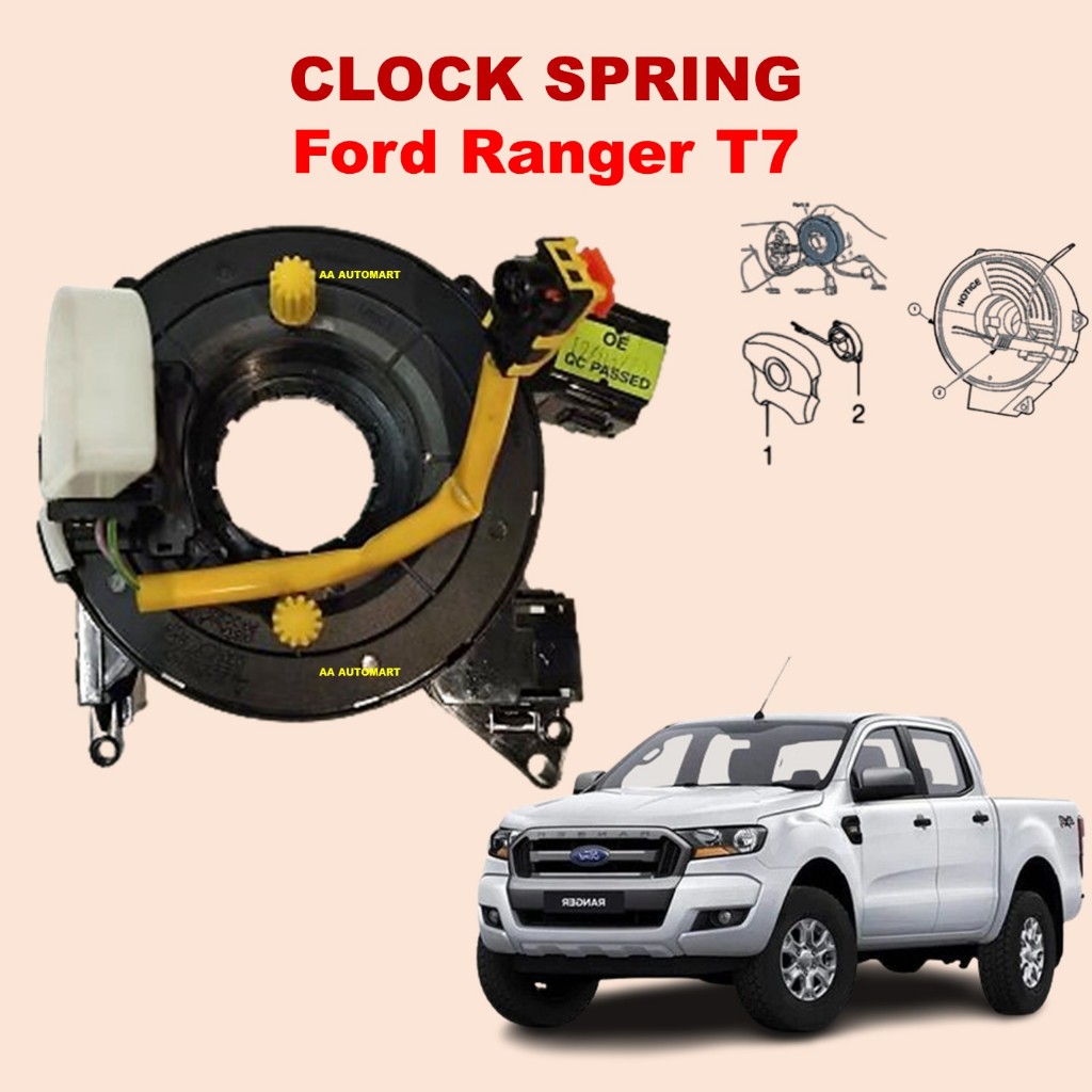 WARRANTY Ford Ranger T7 Spring Cable Clock Spring Steering Switch DG6T ...