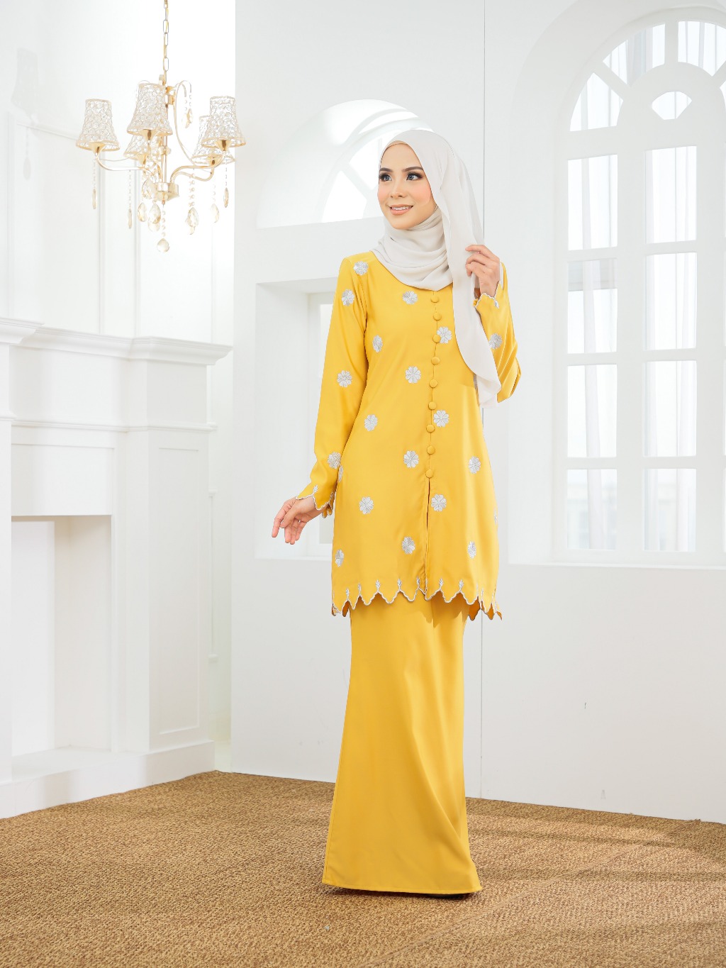 Baju Kurung Moden Baju Raya 2024 Sulam KHADEEJA Kurung Pahang Murah ...
