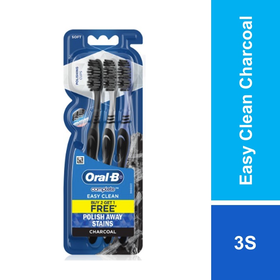 Oral-B Easy Clean Charcoal Toothbrush (3 Counts) | Shopee Malaysia